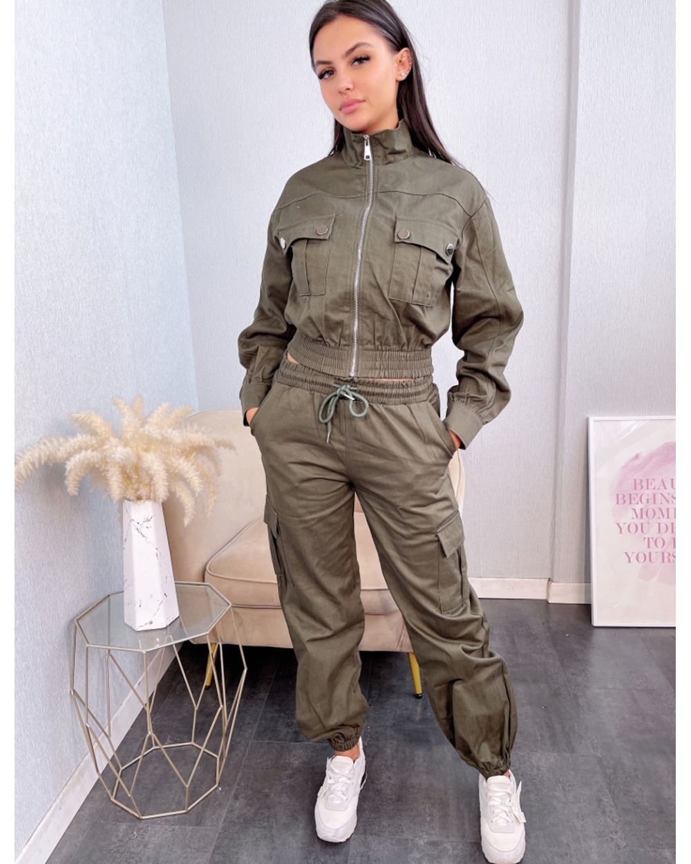Zweiteiler Emma & Ashley - Jacke/Cargohose - Khaki